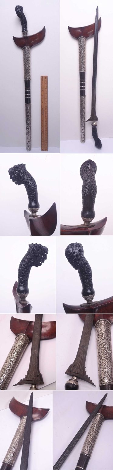 Keris Panjang Riau Tapak Kuda Kapit 0821 - The Malay Art Gallery